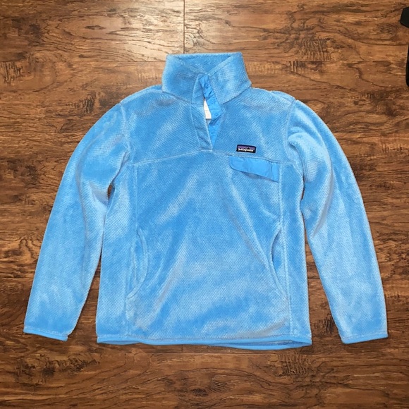 Patagonia | Jackets & Coats | Patagonia Light Blue Teddy Jacket | Poshmark